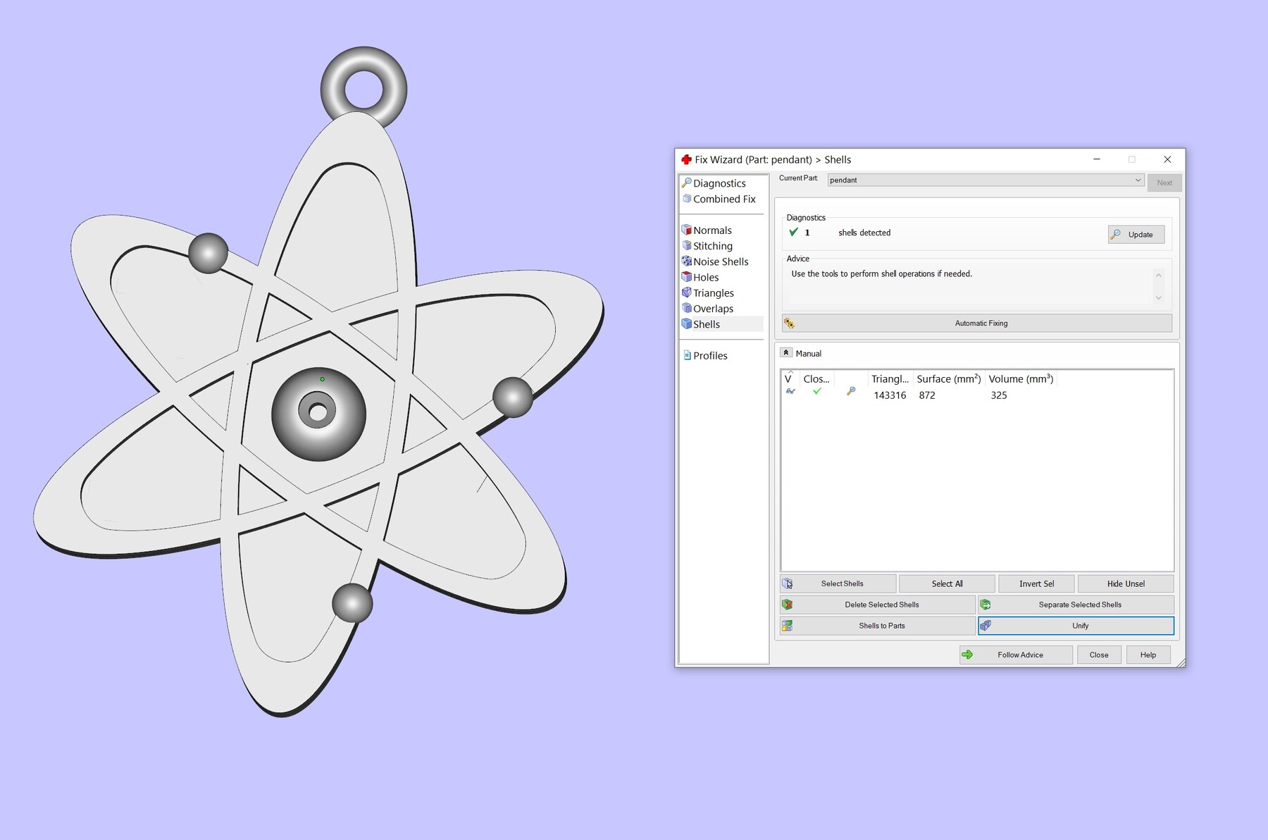 ArtStation - New atom with gem 3D print model | Resources