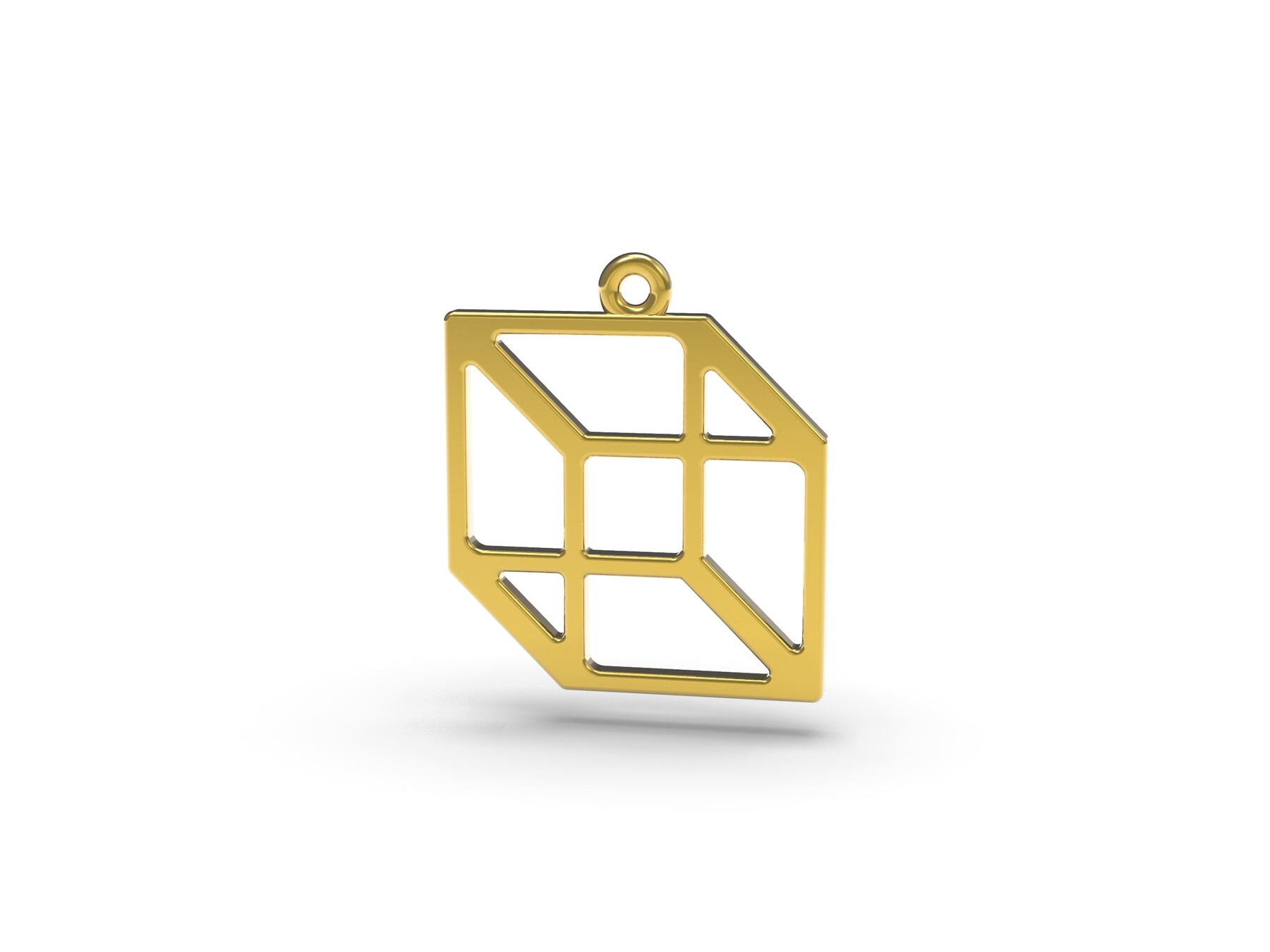ArtStation - Necker cube pendant 3D print model | Resources