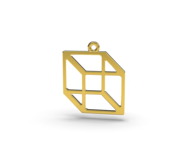 ArtStation - Necker cube pendant 3D print model | Resources