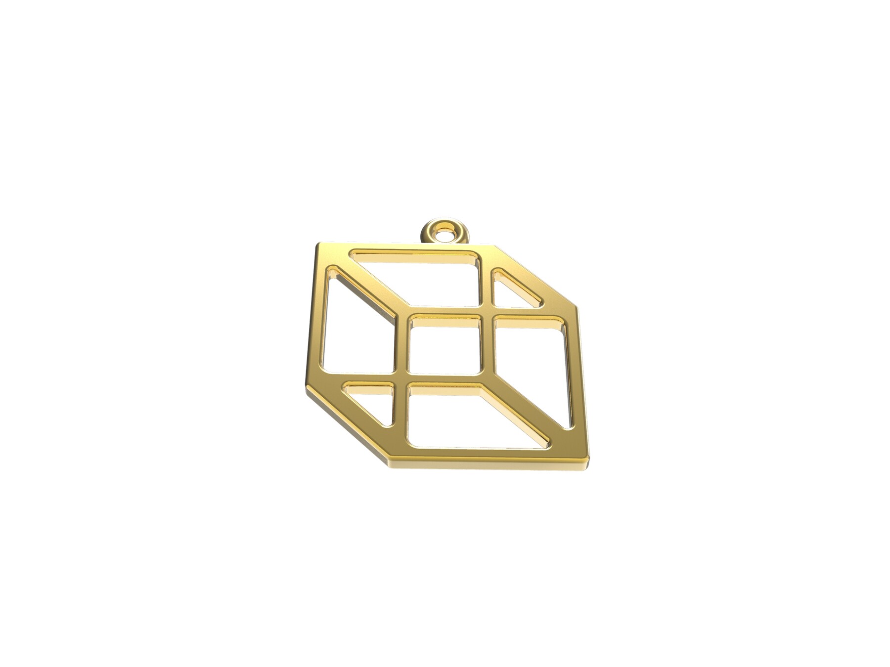 ArtStation - Necker cube pendant 3D print model | Resources