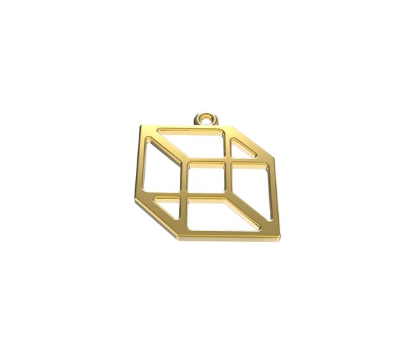 ArtStation - Necker cube pendant 3D print model | Resources