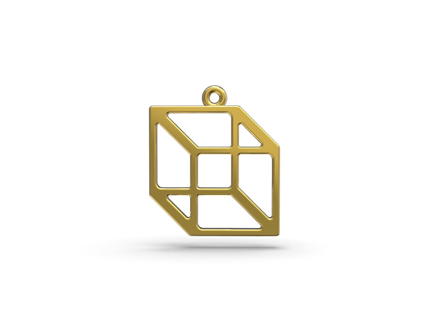 ArtStation - Necker cube pendant 3D print model | Resources
