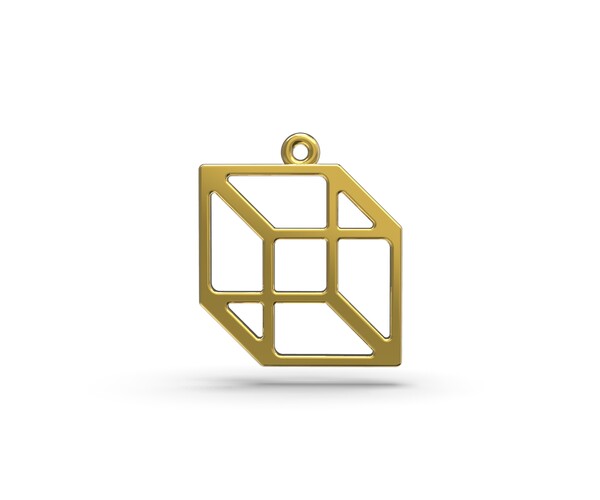 ArtStation - Necker cube pendant 3D print model | Resources