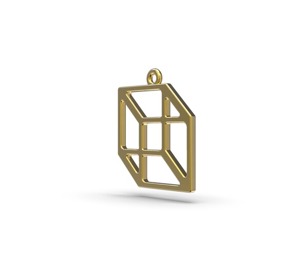 ArtStation - Necker cube pendant 3D print model | Resources