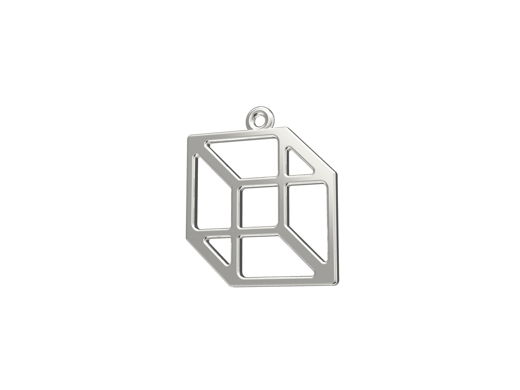 ArtStation - Necker cube pendant 3D print model | Resources
