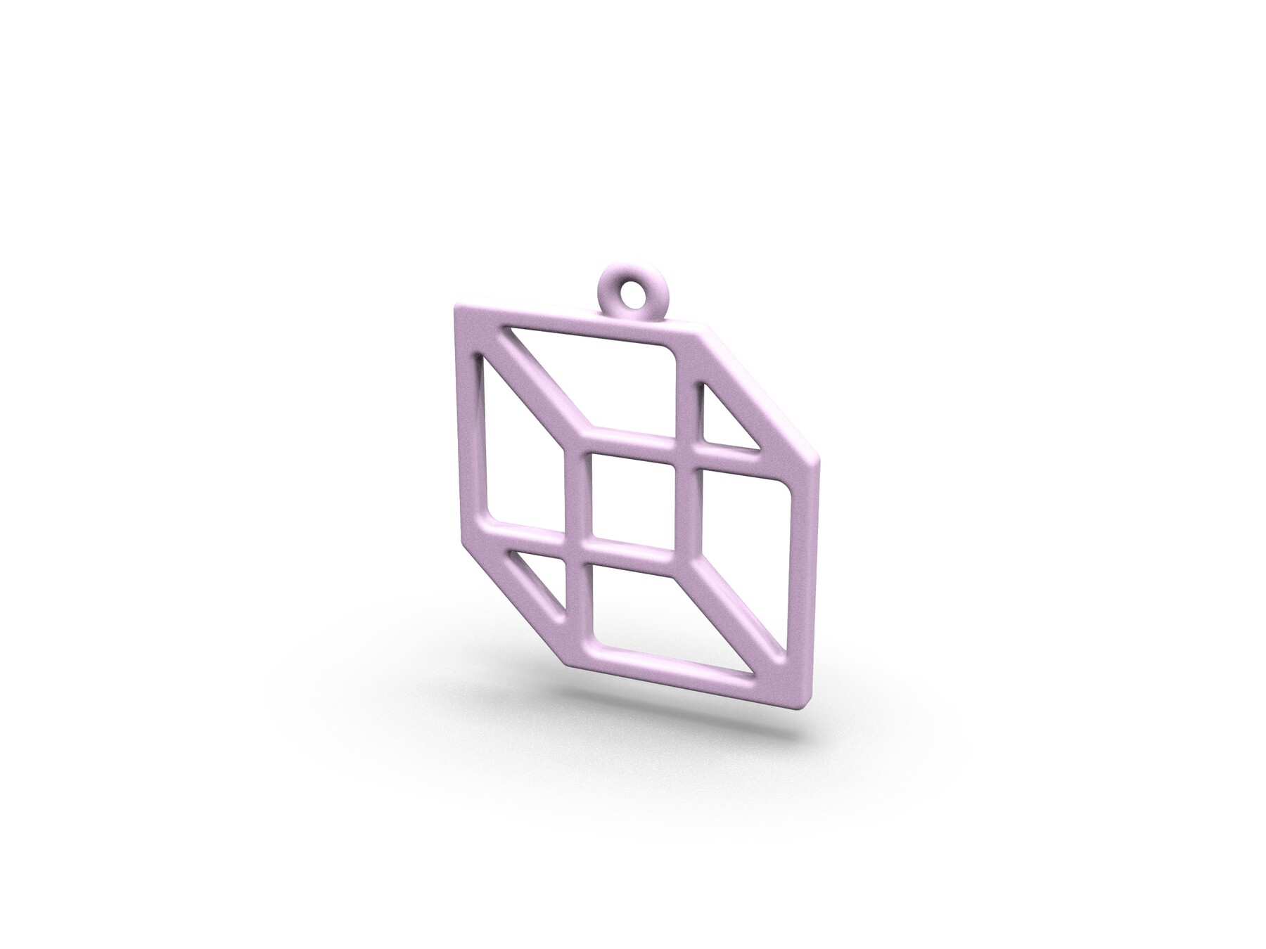 ArtStation - Necker cube pendant 3D print model | Resources