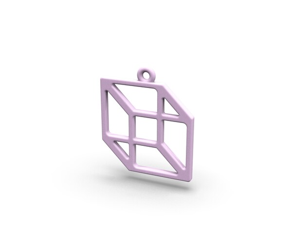ArtStation - Necker cube pendant 3D print model | Resources