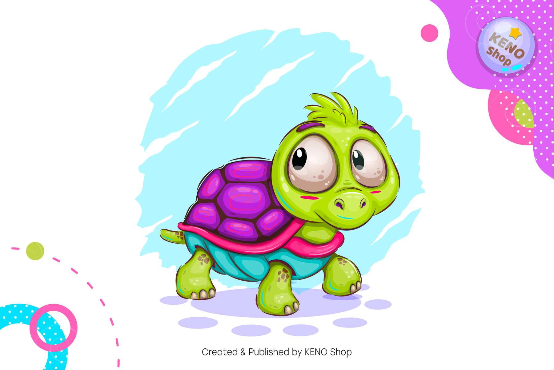 ArtStation - Little cartoon turtle. | Artworks