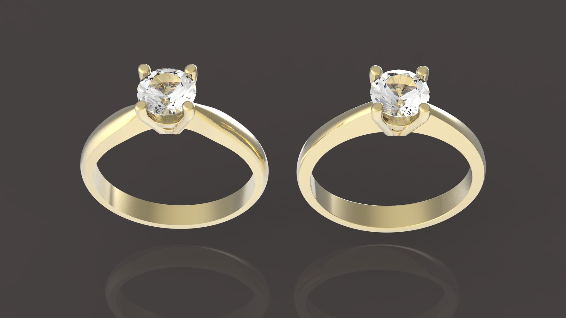 ArtStation - 2 engagment ring diamond 3D print model | Resources