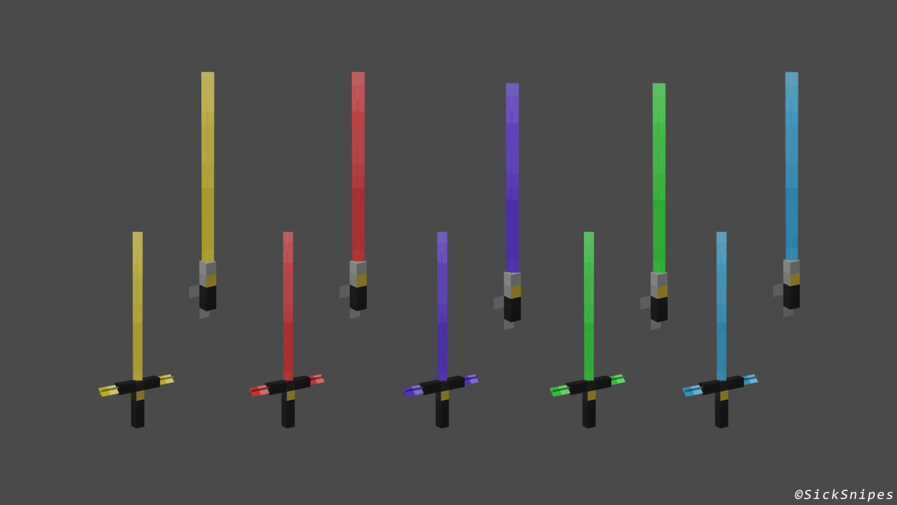 ArtStation - Lightsaber Pack (low-poly, low-res) | Game Assets
