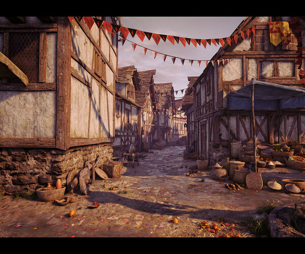 ArtStation - Medieval Village Environment / Unreal Engine 4 | Game Assets