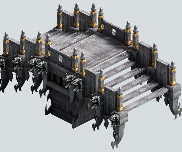 ArtStation - Devil Palace - Staircase stone bridge 02 | Game Assets