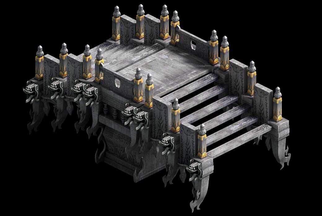 ArtStation - Devil Palace - Staircase stone bridge 02 | Game Assets
