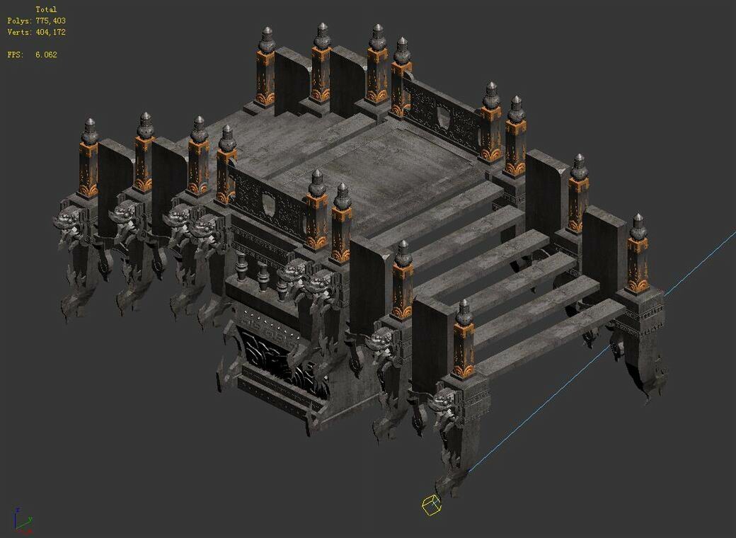 ArtStation - Devil Palace - Staircase stone bridge 02 | Game Assets