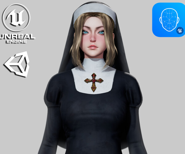 ArtStation - Nun - Game Ready | Game Assets