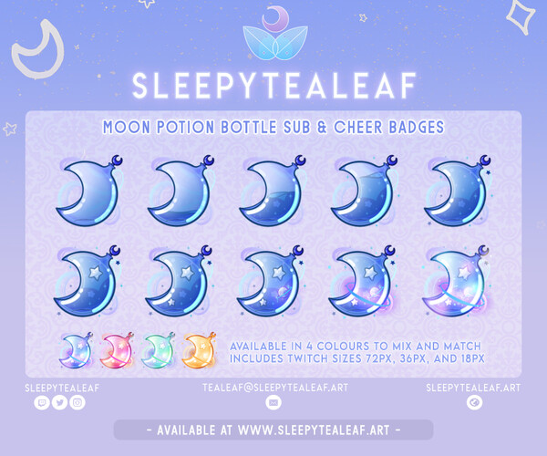 ArtStation - Moon Potion Badges | Artworks
