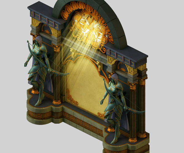 ArtStation - Human Ranger Area - Wall 02 | Game Assets