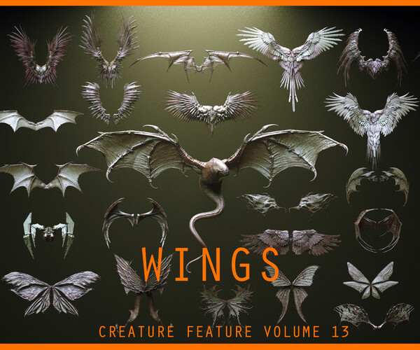 ArtStation - WINGS - 33 Character & Creature wings | Brushes