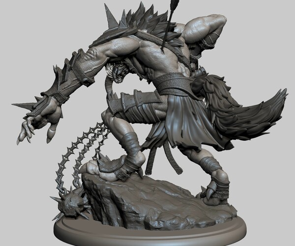 ArtStation - Yeenoghu Miniature for 3d printing | Resources
