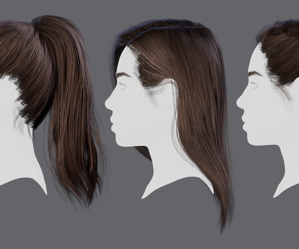 ArtStation - Realtime hairstyles set | Resources
