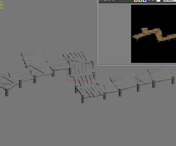 ArtStation - Tongtianhe - wooden bridge 01 | Game Assets