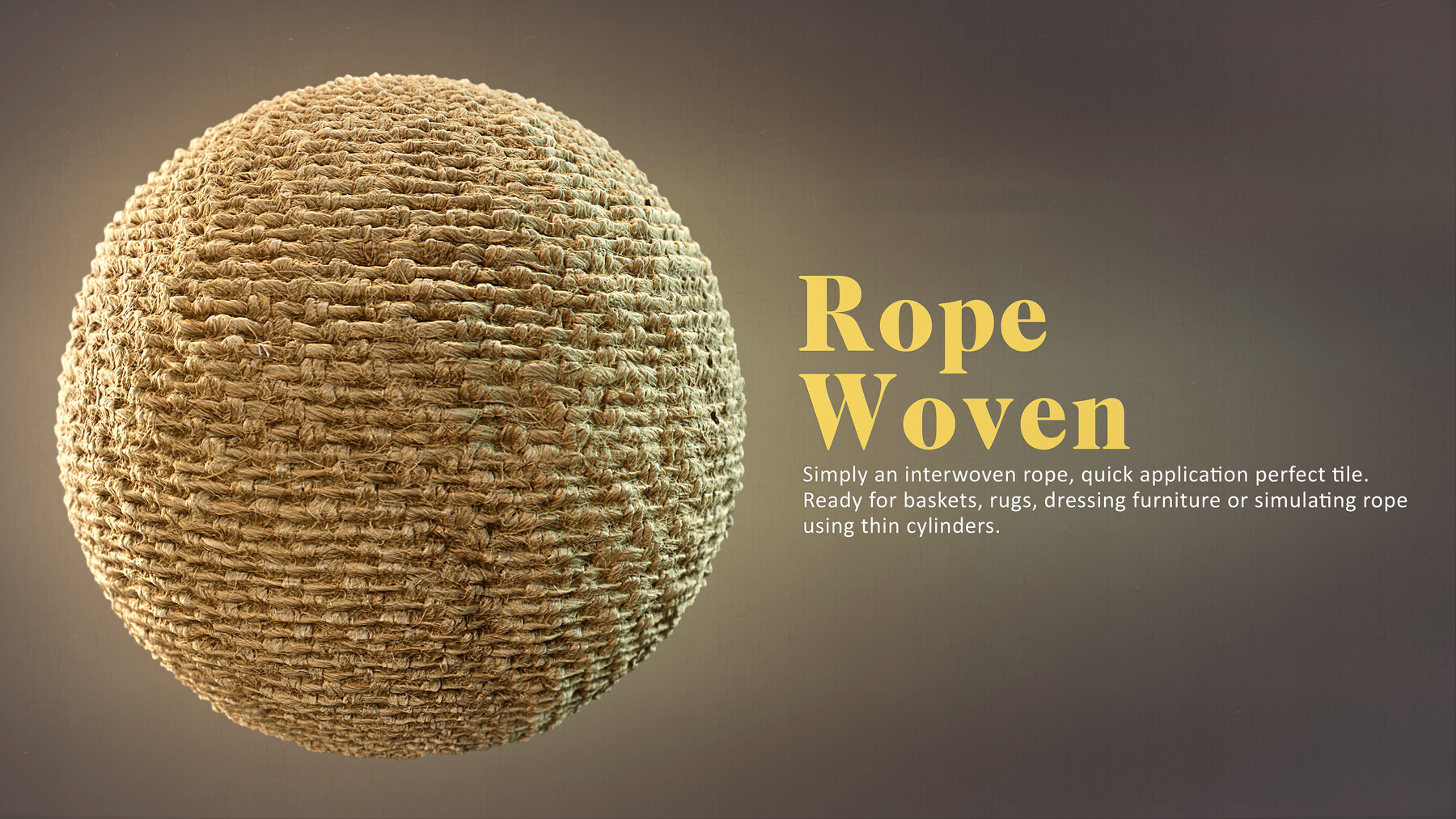 ArtStation - PBR - ROPE INTERWOVEN / INTERLACED - 4K MATERIAL | Game Assets