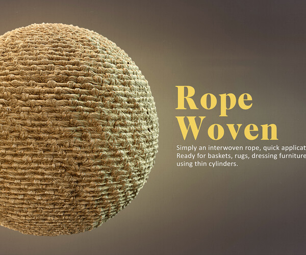 ArtStation - PBR - ROPE INTERWOVEN / INTERLACED - 4K MATERIAL | Game Assets