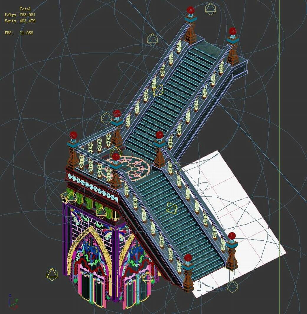 ArtStation - Library - Stairs 02 | Game Assets