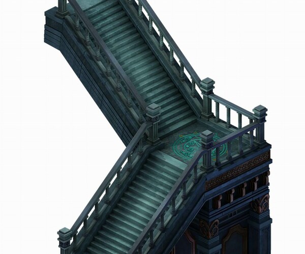 ArtStation - Library - Stairs 03 | Game Assets