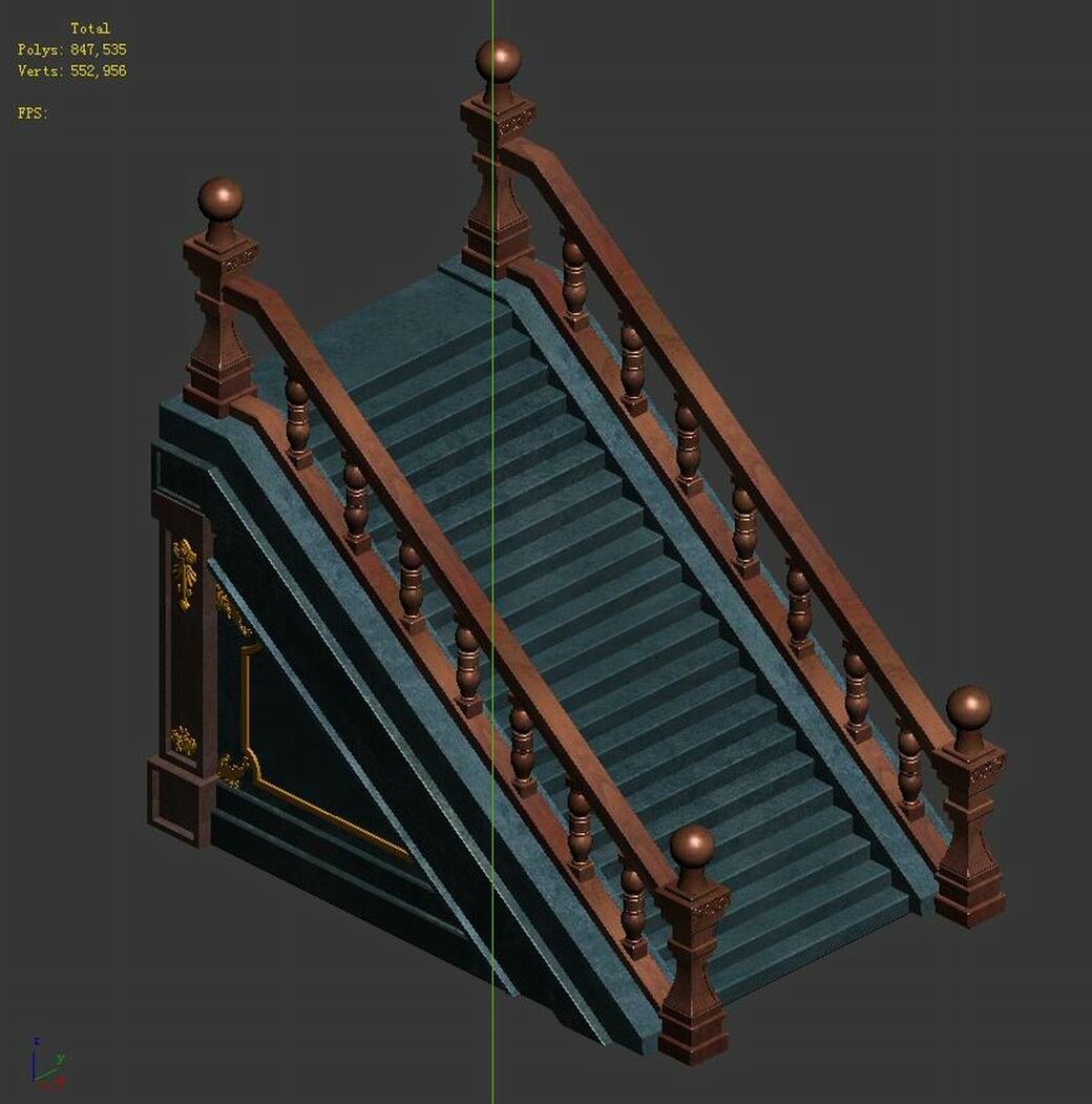 ArtStation - Library - Stairs 07 | Game Assets