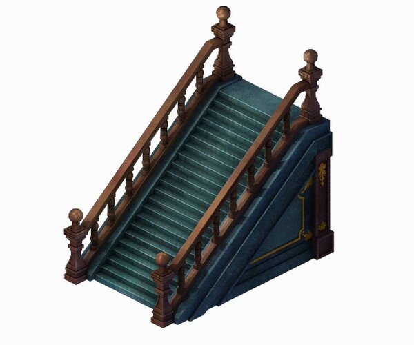 ArtStation - Library - Stairs 07 | Game Assets