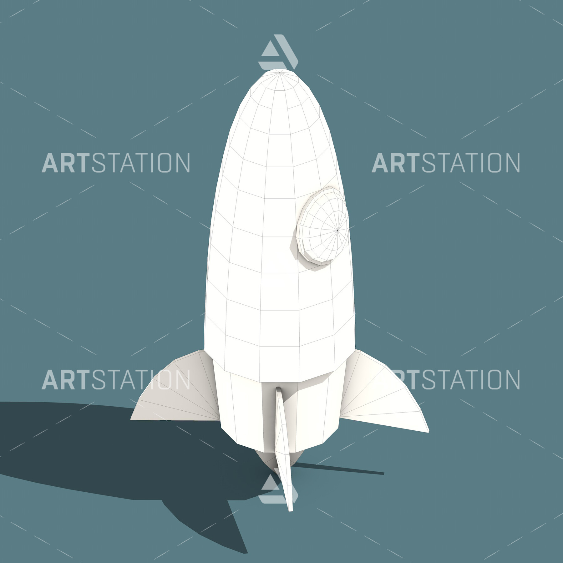 ArtStation - Low Poly Rocket Isometric Icon | Game Assets