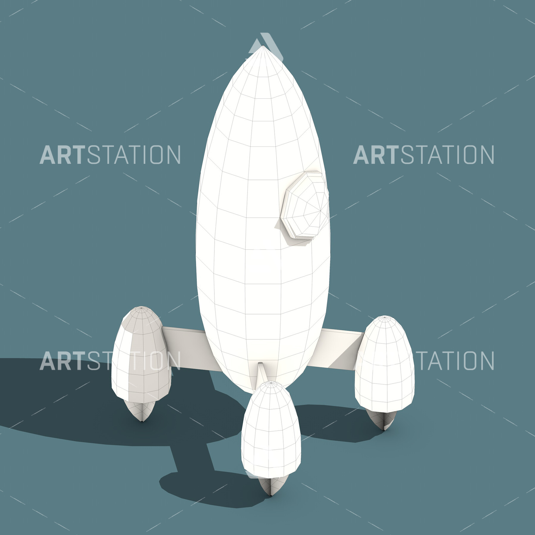 ArtStation - Low Poly Rocket Isometric Icon | Game Assets