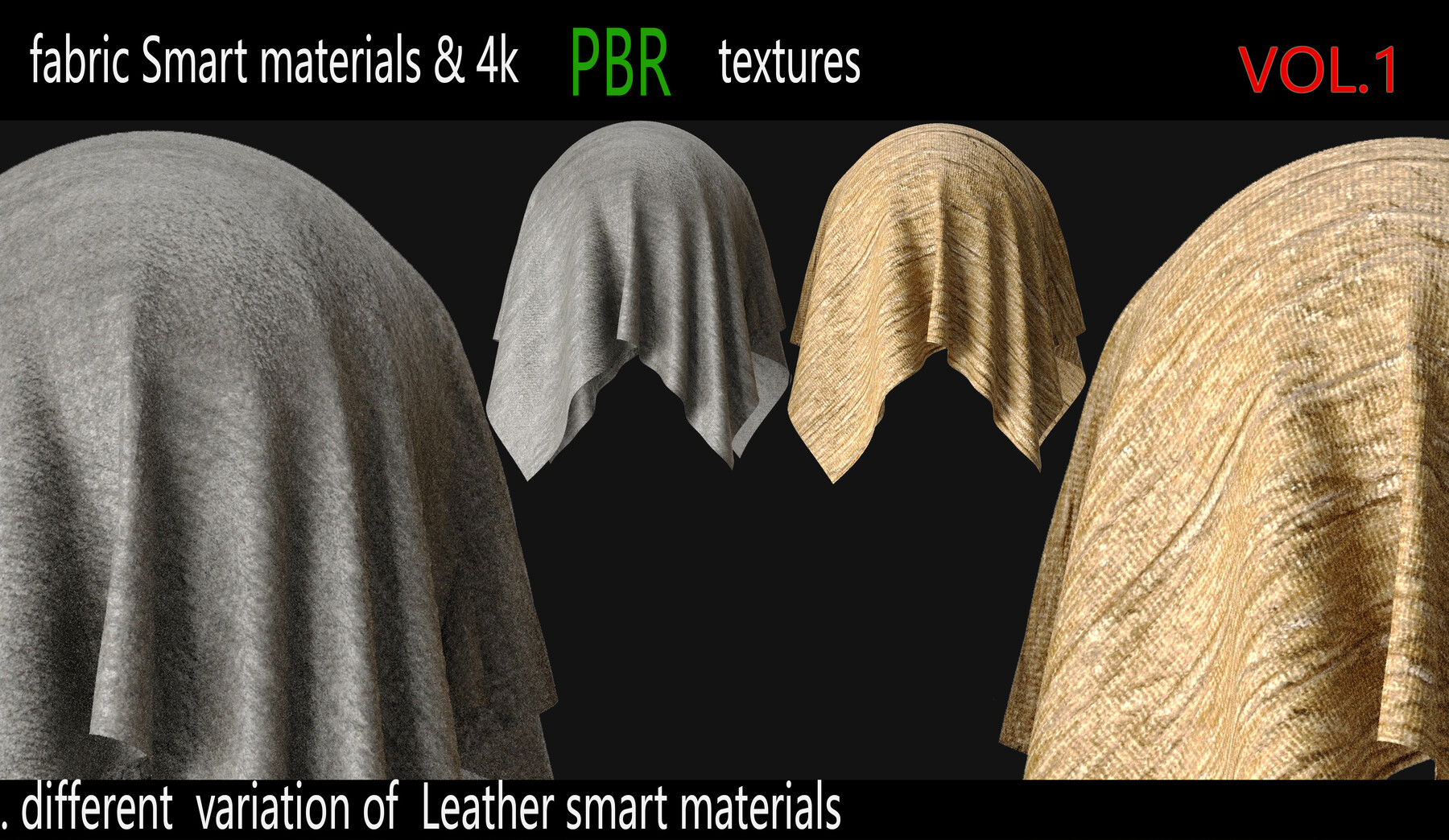 ArtStation - 62 High Quality fabric Smart Materials Bundle + 4K PBR ...