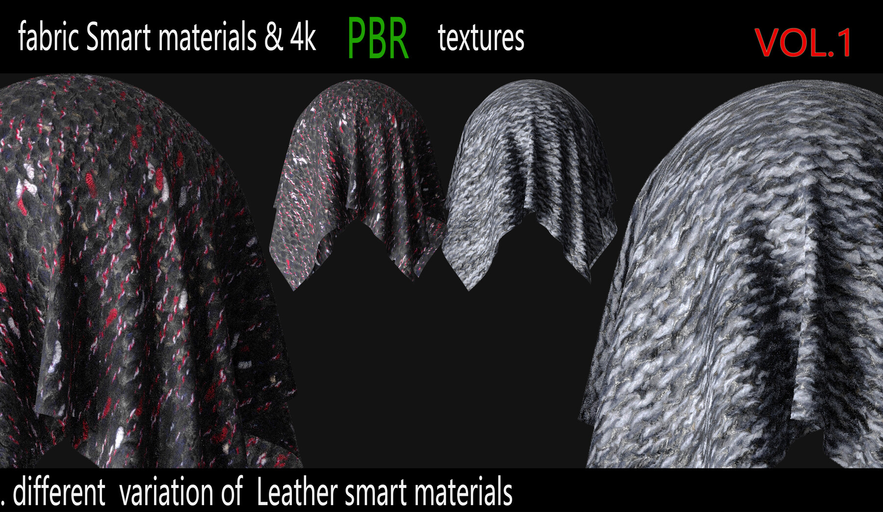 ArtStation - 62 High Quality fabric Smart Materials Bundle + 4K PBR ...