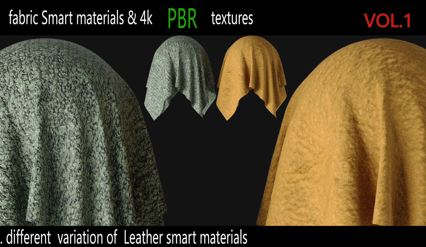 ArtStation - 62 High Quality fabric Smart Materials Bundle + 4K PBR ...
