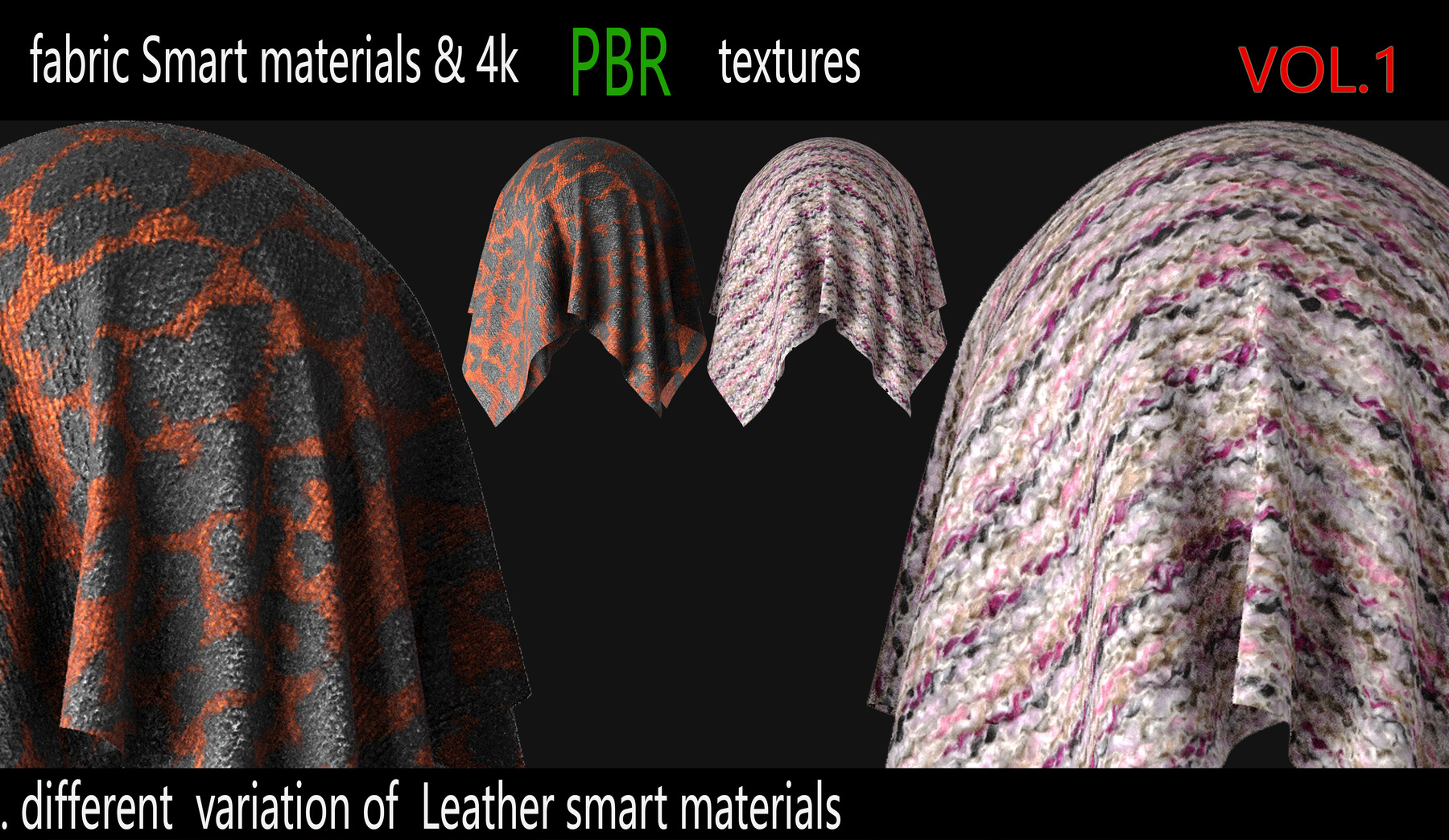 ArtStation - 62 High Quality fabric Smart Materials Bundle + 4K PBR ...