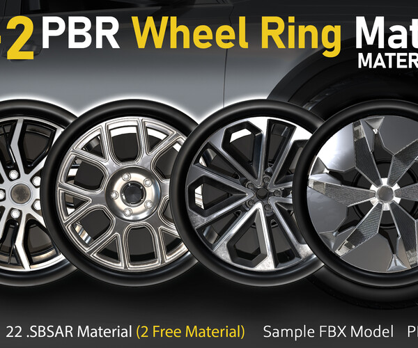 ArtStation - 20+2 PBR Wheel Ring Material | Resources