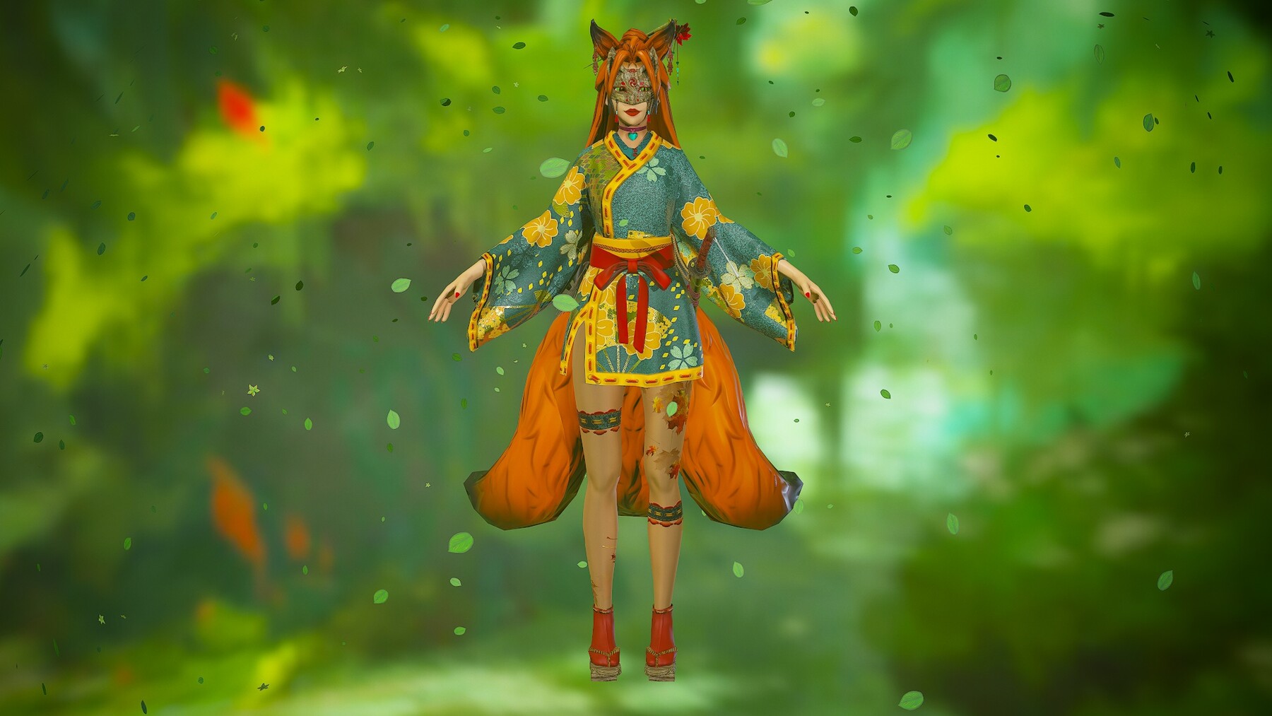 ArtStation - Forest and Night Kitsune - Game Ready Characters | Game Assets