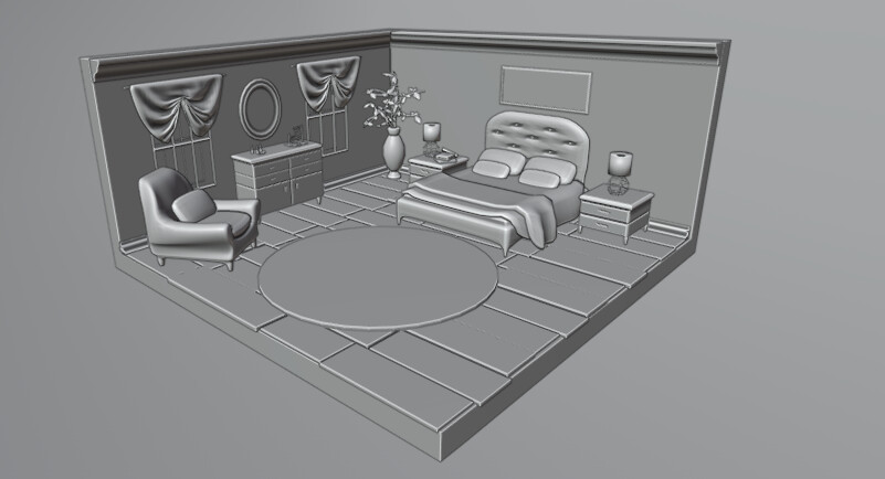 ArtStation - Sweet Bedroom | Game Assets
