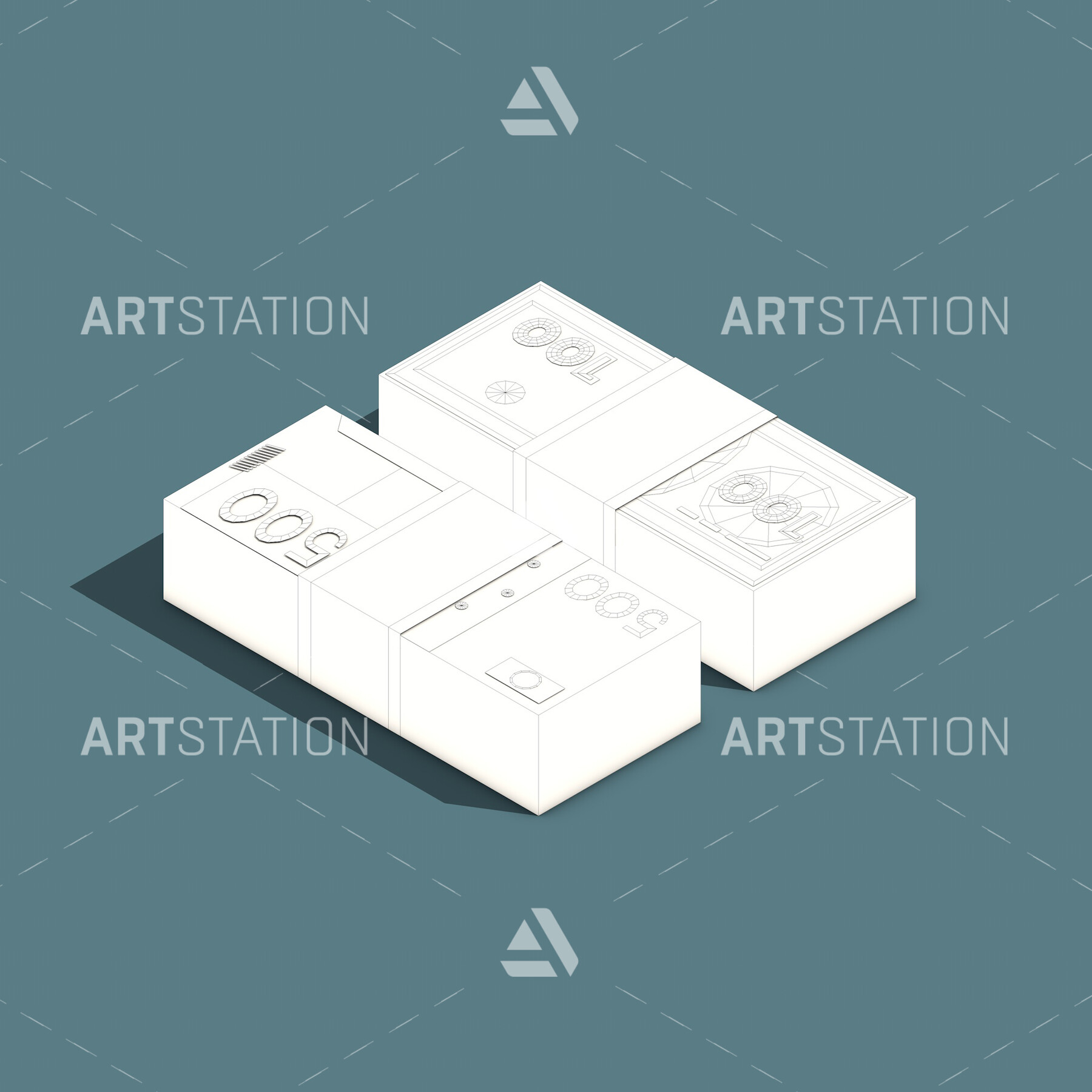 ArtStation - Low Poly Payment Methods Isometric Icon | Game Assets