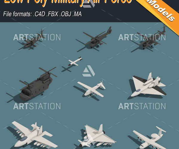 ArtStation - Low Poly Military Air Force Isometric Icon | Game Assets