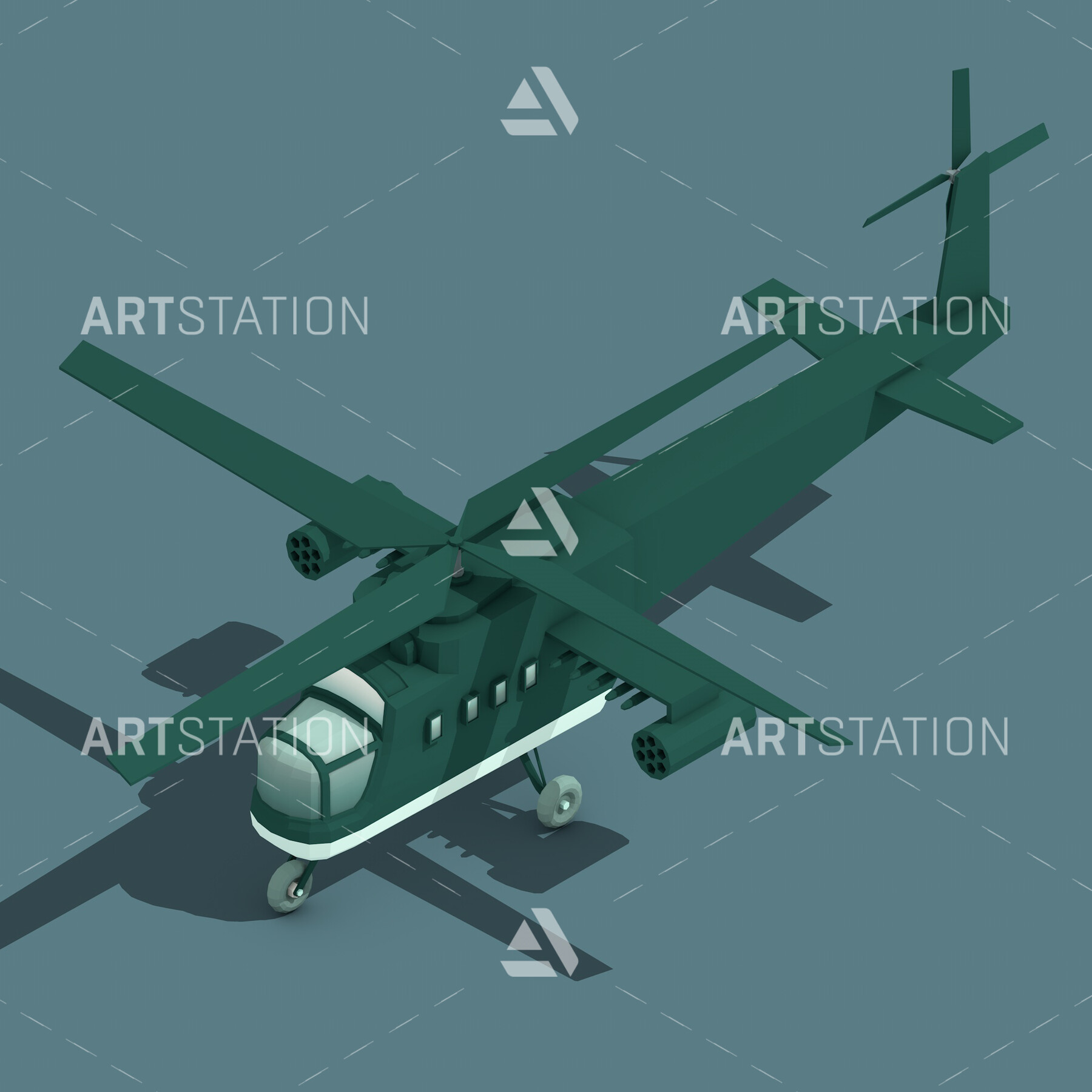 ArtStation - Low Poly Military Air Force Isometric Icon | Game Assets