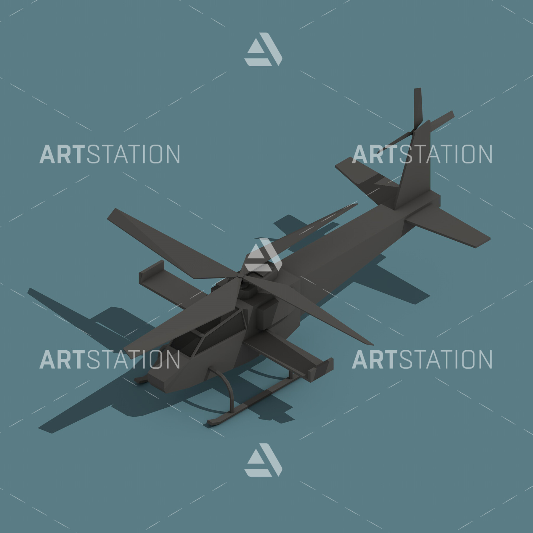 ArtStation - Low Poly Military Air Force Isometric Icon | Game Assets