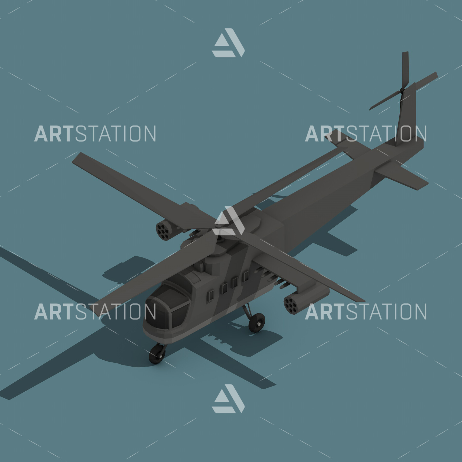 ArtStation - Low Poly Military Air Force Isometric Icon | Game Assets