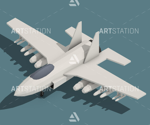 ArtStation - Low Poly Military Air Force Isometric Icon | Game Assets