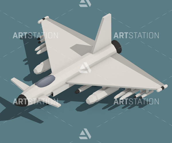 ArtStation - Low Poly Military Air Force Isometric Icon | Game Assets