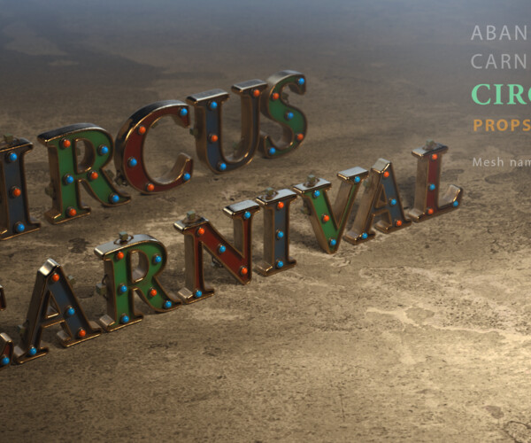 ArtStation - Abandoned Carnival Circus asset props | Game Assets