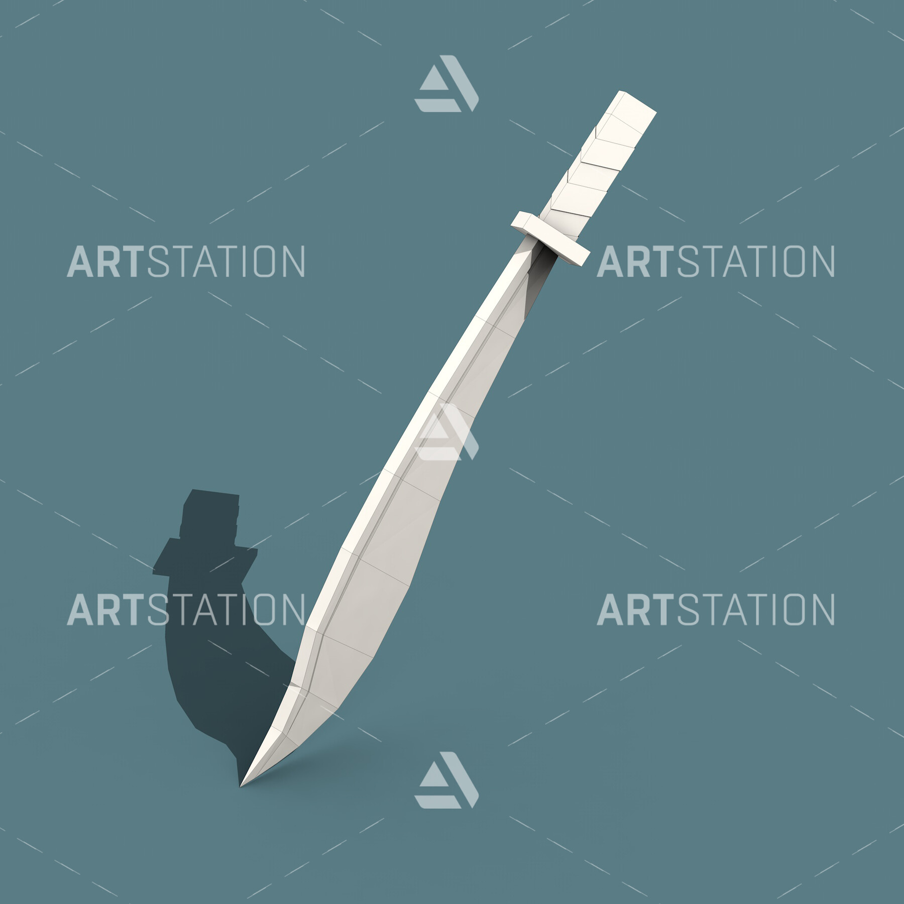 ArtStation - Low Poly Sword Isometric Icon | Game Assets