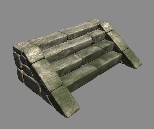 ArtStation - Blacksmith shop - stone ladder 01 | Game Assets